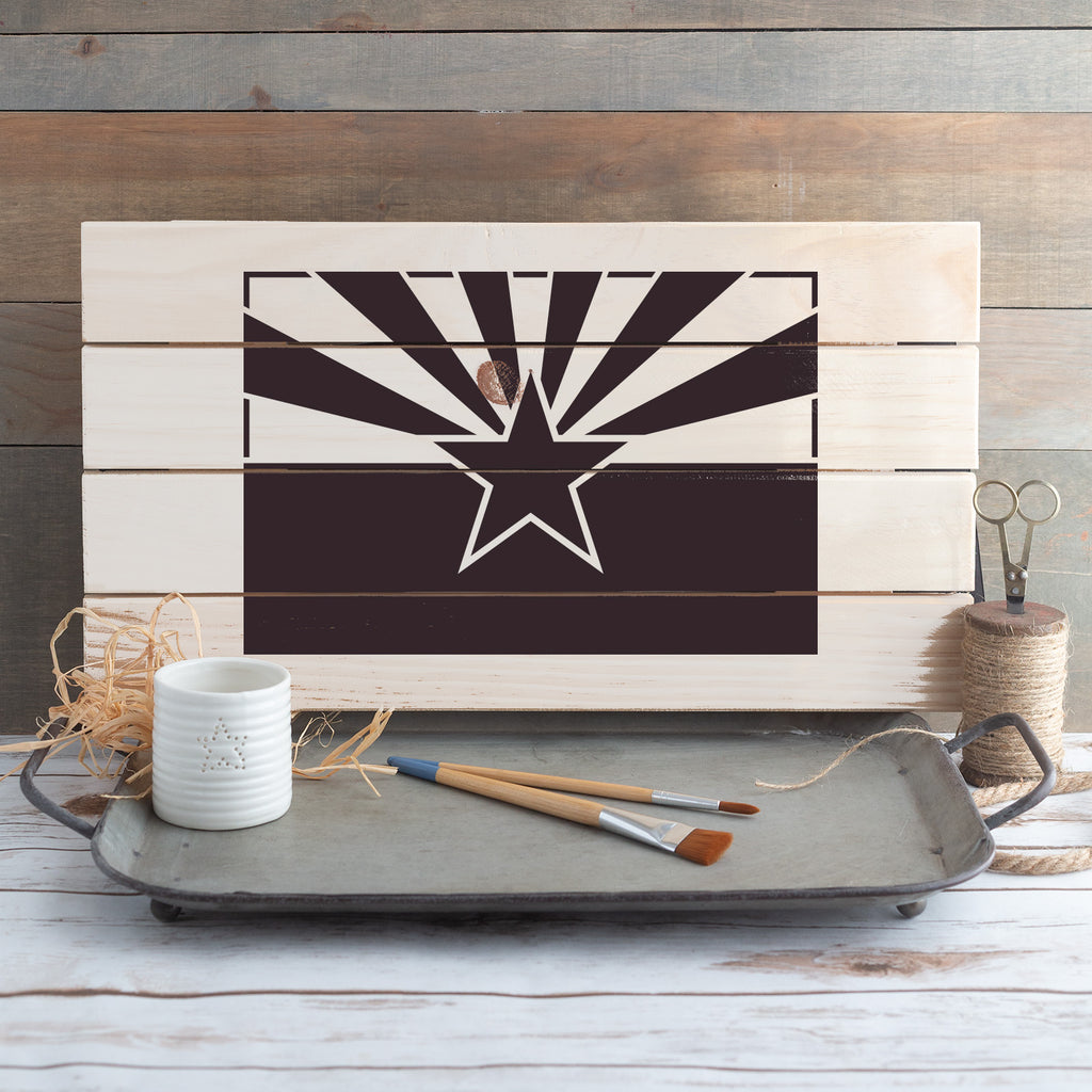 Arizona State Flag Stencil for Crafting & DIY