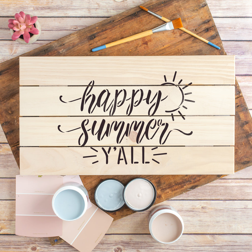 Happy Summer Y'all Stencils - Stencil Revolution