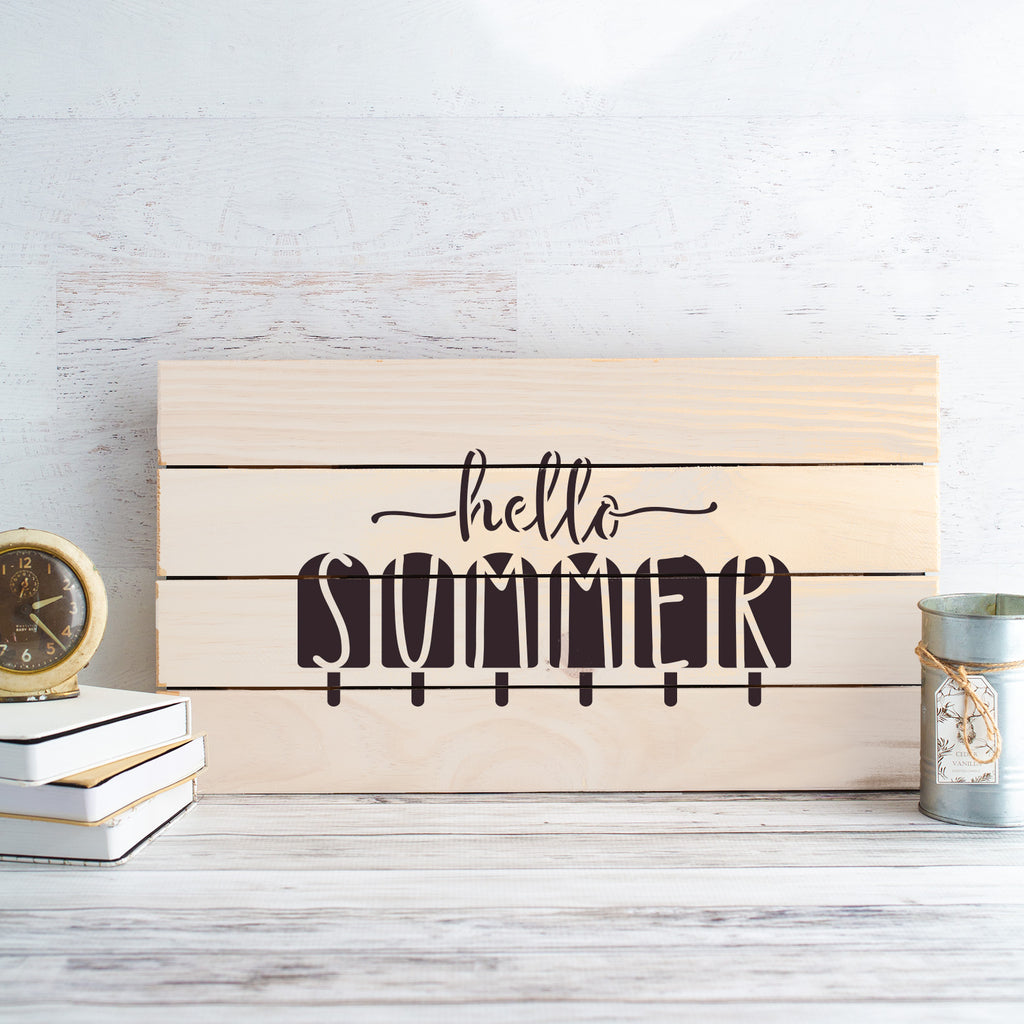 Hello Summer Popsicles Stencils - Stencil Revolution