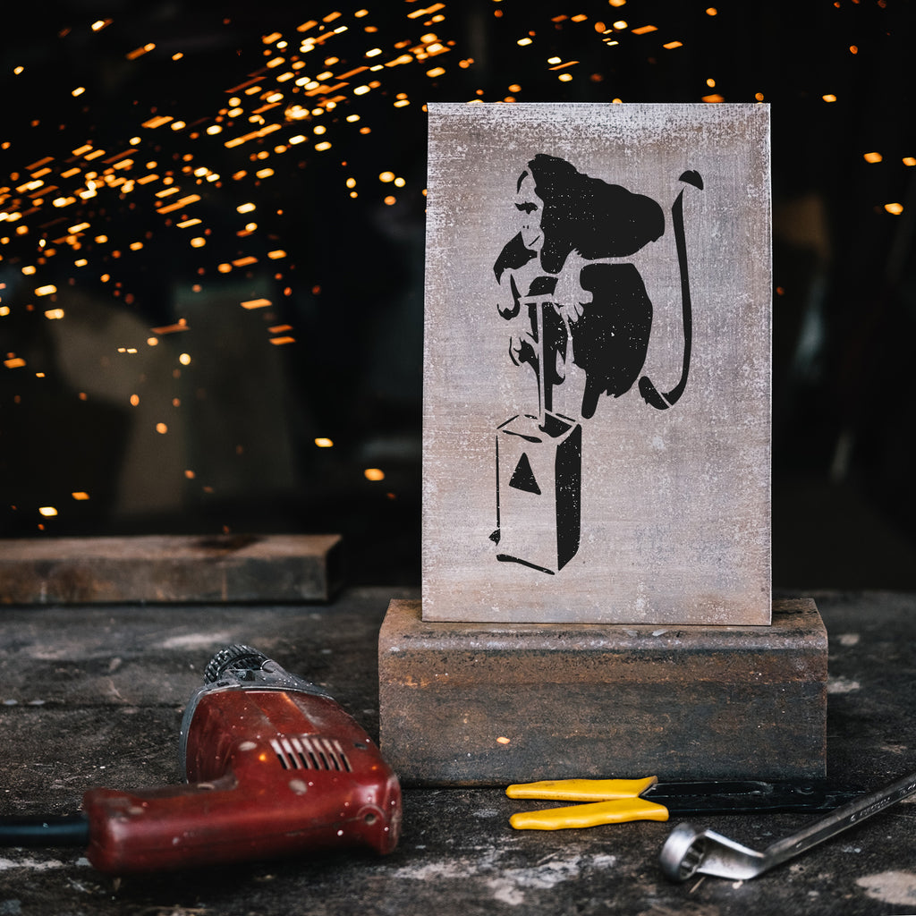 Monkey Bomb Banksy Stencils - Stencil Revolution