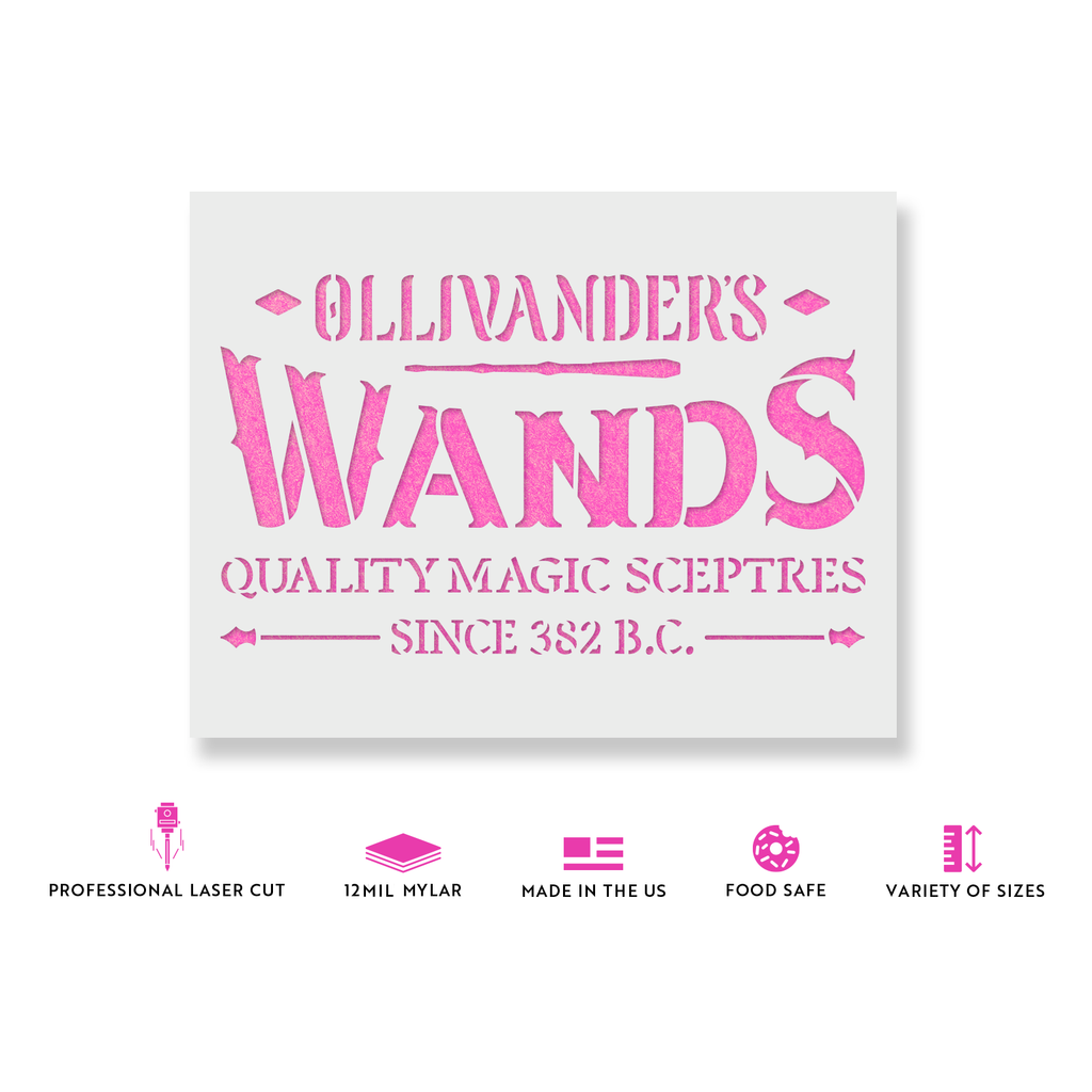 Mystic Magic Wands Stencils - Stencil Revolution