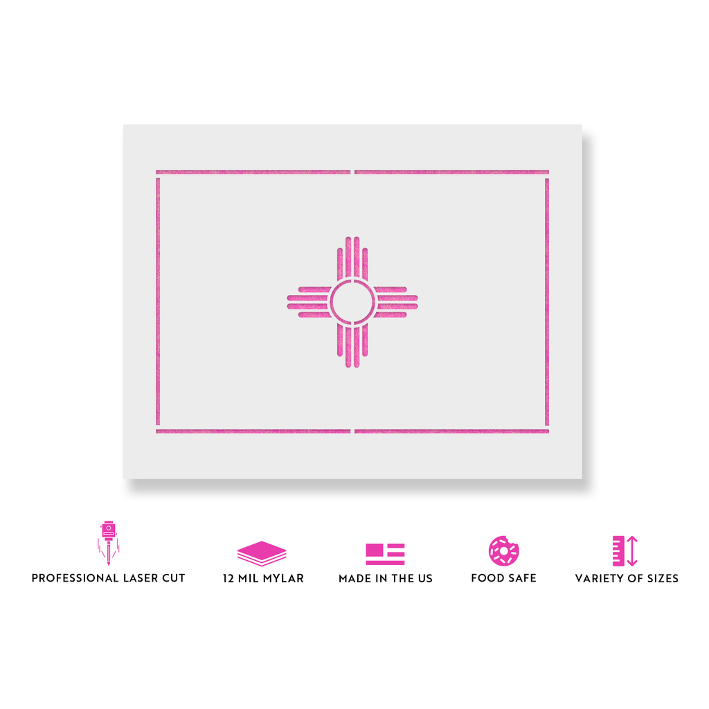 New Mexico State Flag Stencil for Crafting & DIY
