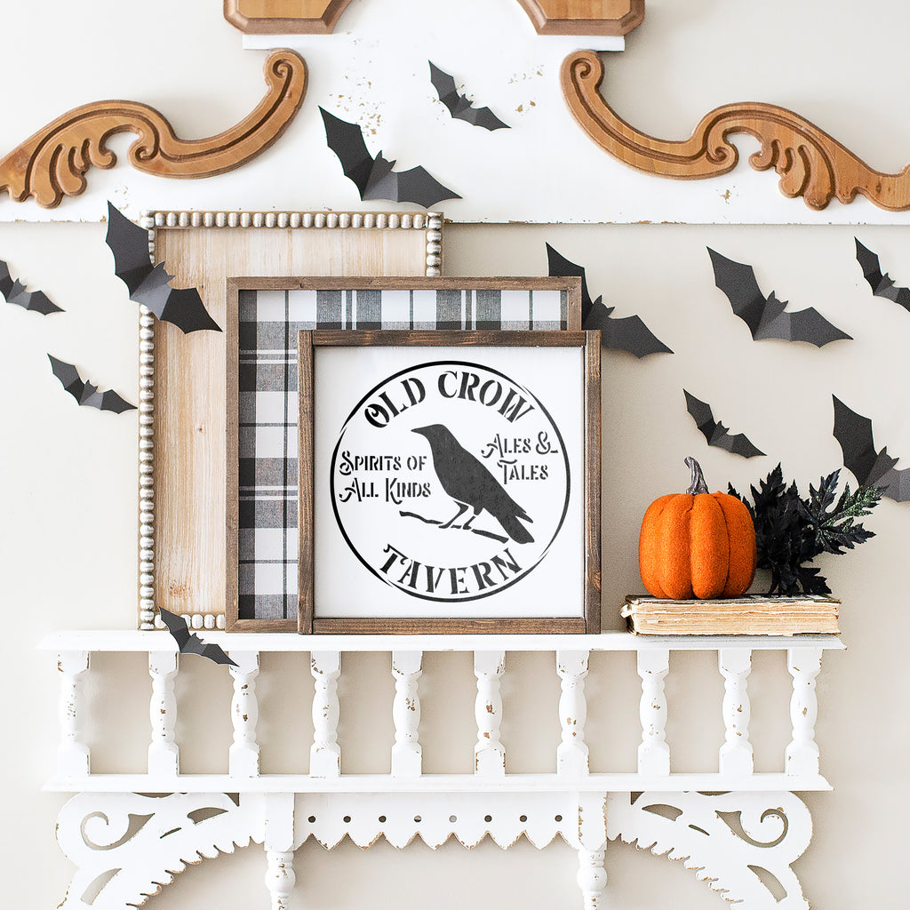 Old Crow Tavern Stencils - Stencil Revolution