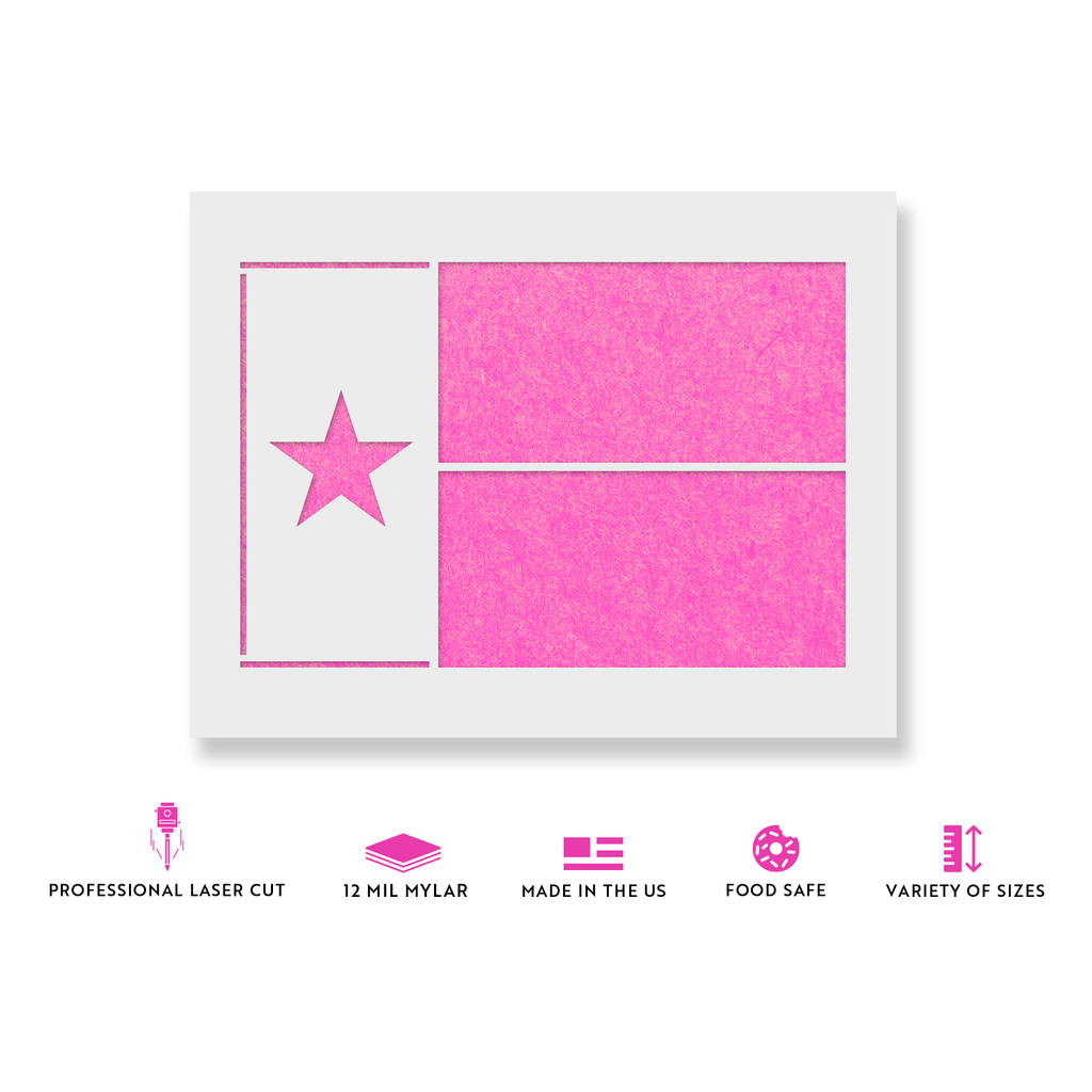 Texas State Flag Stencil for Crafting & DIY