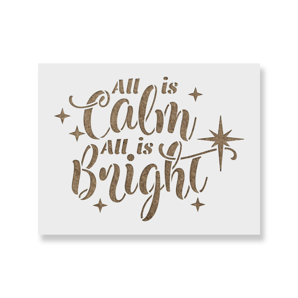 All is Calm Stencil for Crafting & DIY