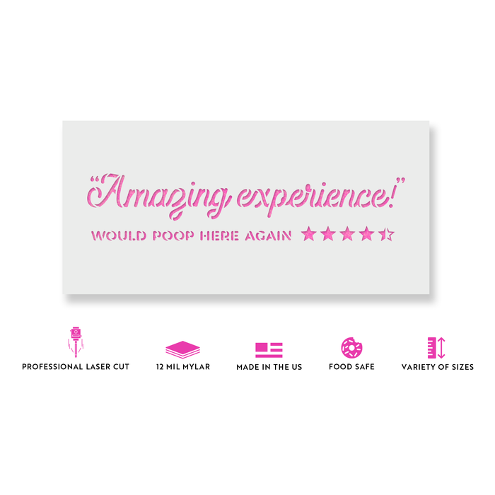 Amazing Experience Bathroom Sign Stencils - Stencil Revolution