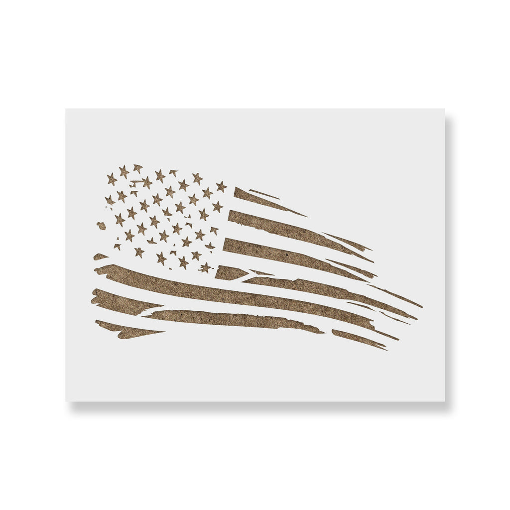 American Flag Rugged Stencils - Stencil Revolution