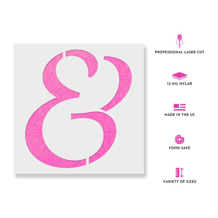 Ampersand Script Stencils - Stencil Revolution