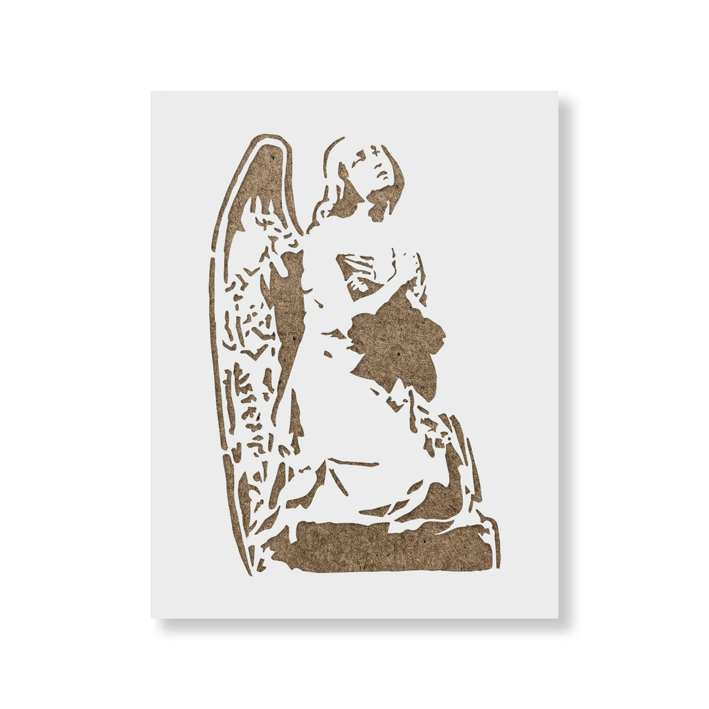 Angel Stencil, Religious crafting stencils laser-cut on mylar
