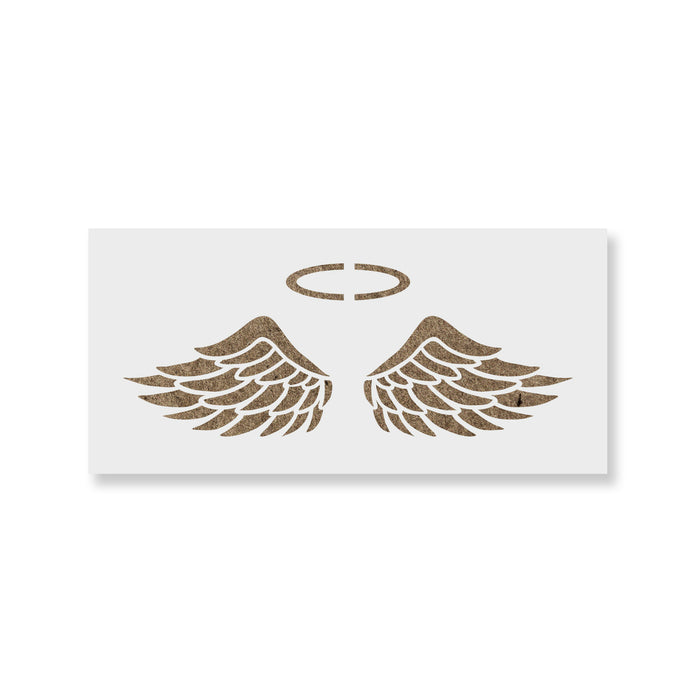Stencil of Angel Wings for DIY Craft and Design Work