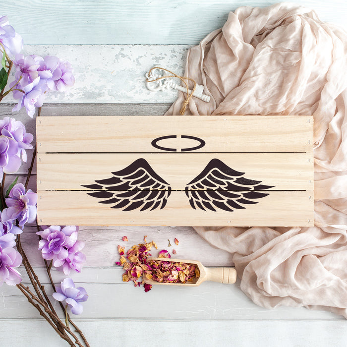 Stencil of Angel Wings for DIY Craft and Design Work