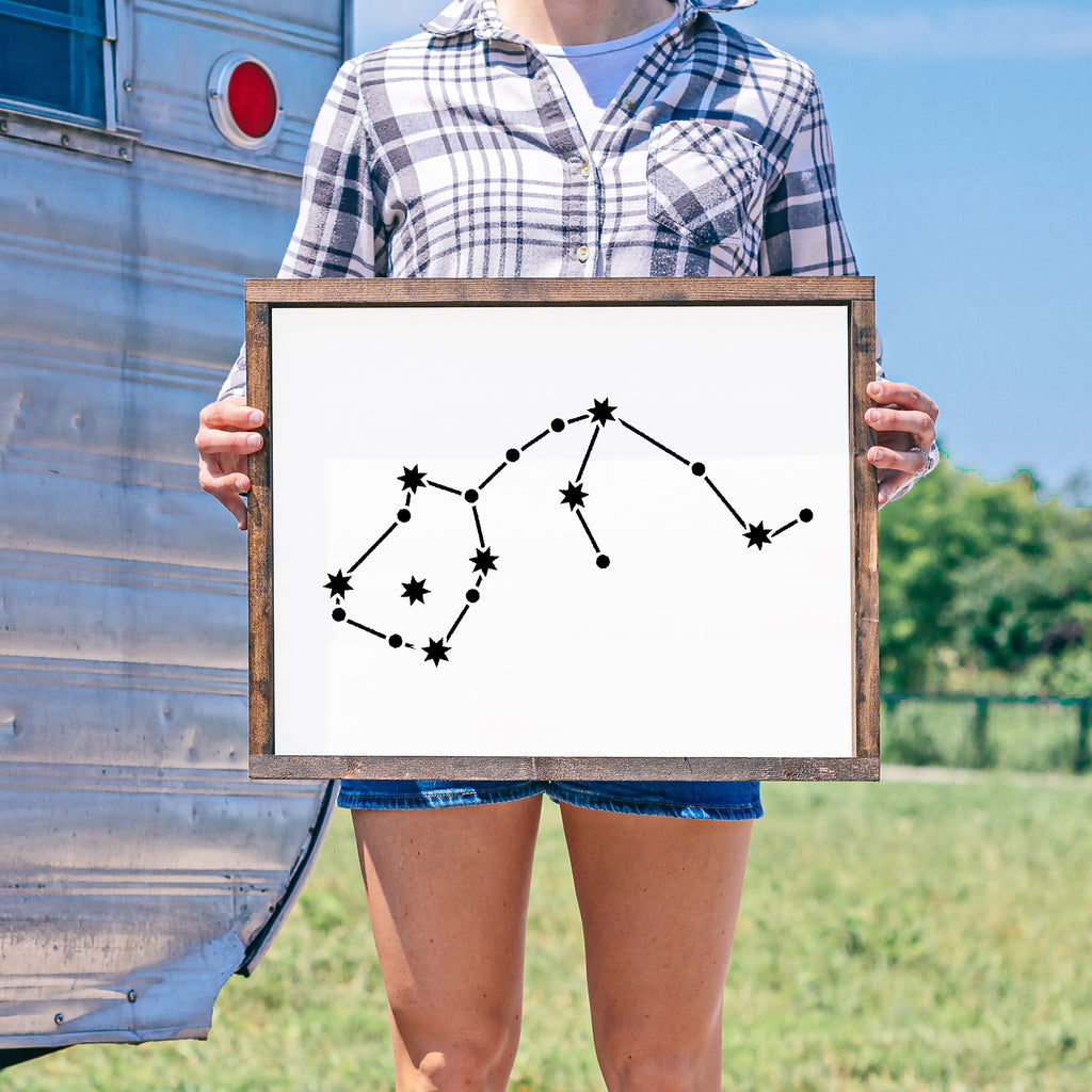 Aquarius Constellation Stencil
