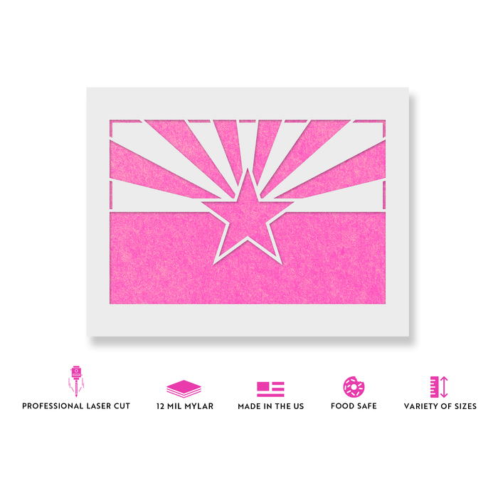 Arizona State Flag Stencil for Crafting & DIY