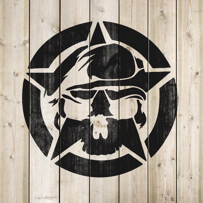 Army Ranger Skull Military Star Stencils - Stencil Revolution