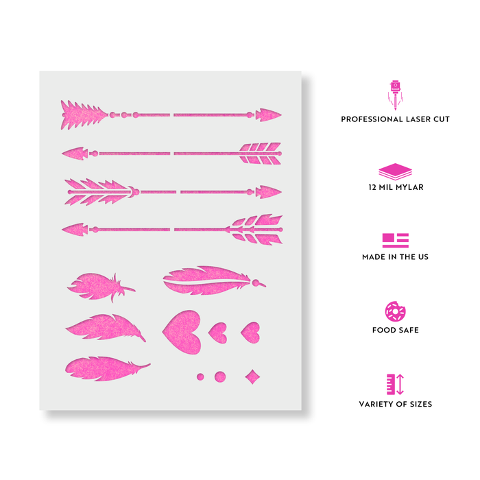 Arrow Kit Stencils - Stencil Revolution