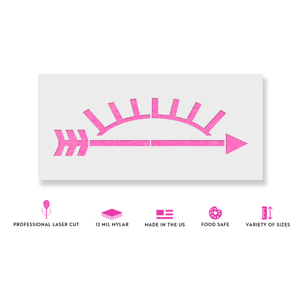 Arrow Of Light Stencil, Stencils for designing crafts