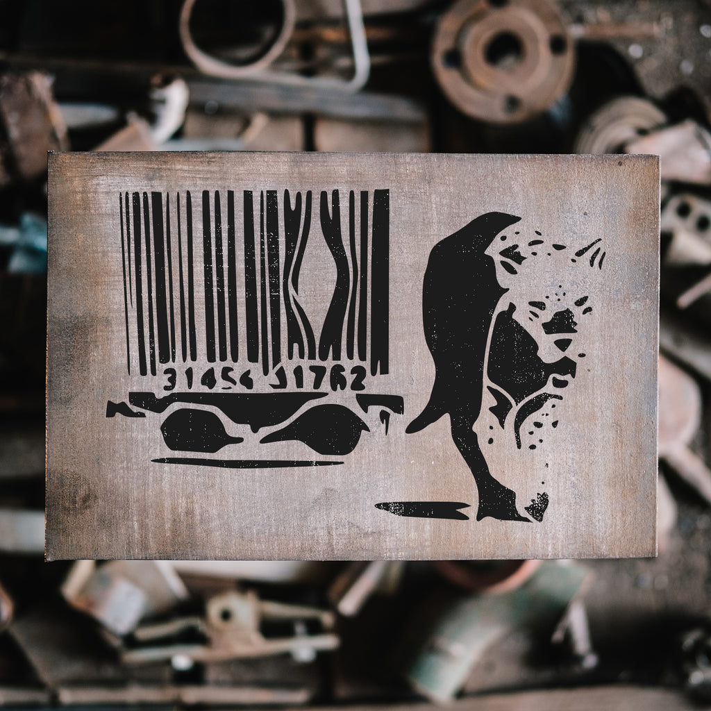 Barcode Tiger Banksy Stencils - Stencil Revolution