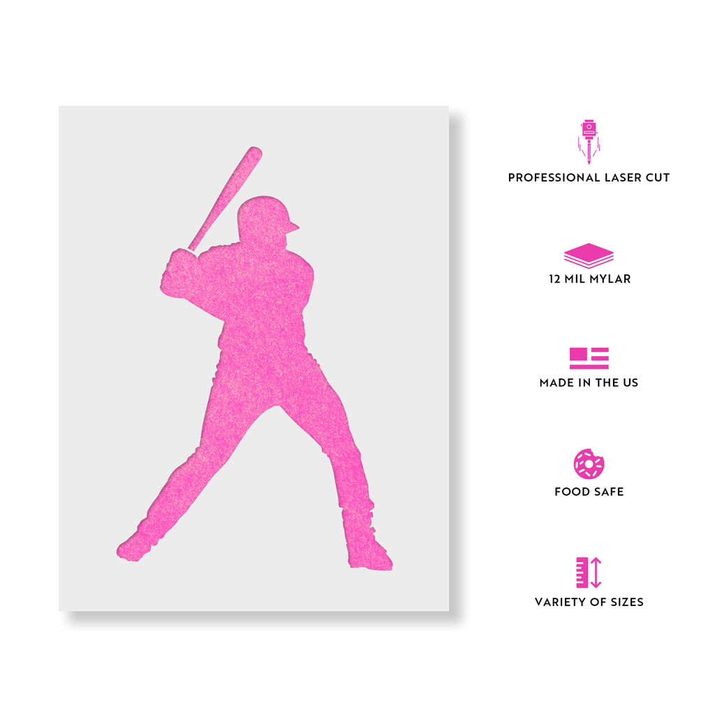 Baseball Player Stencils - Stencil Revolution