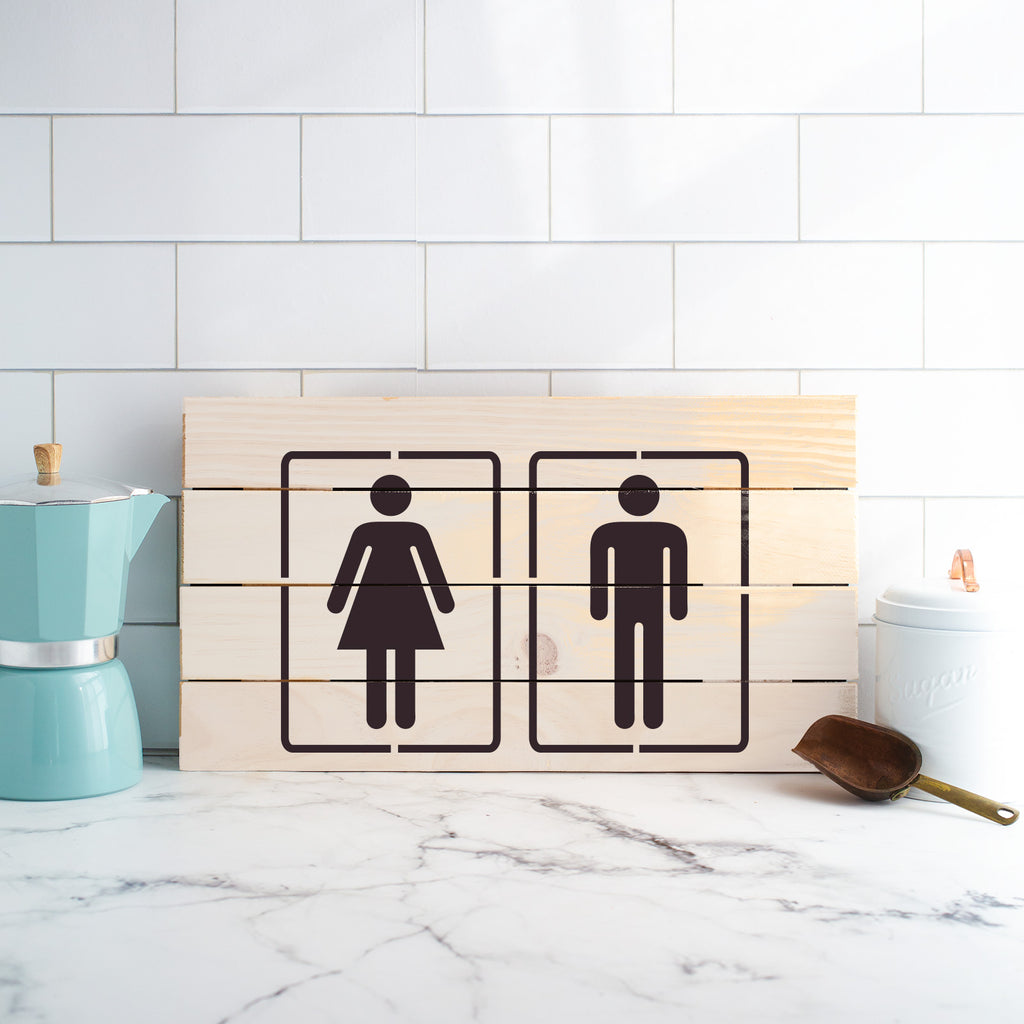Bathroom Sign Stencils - Stencil Revolution