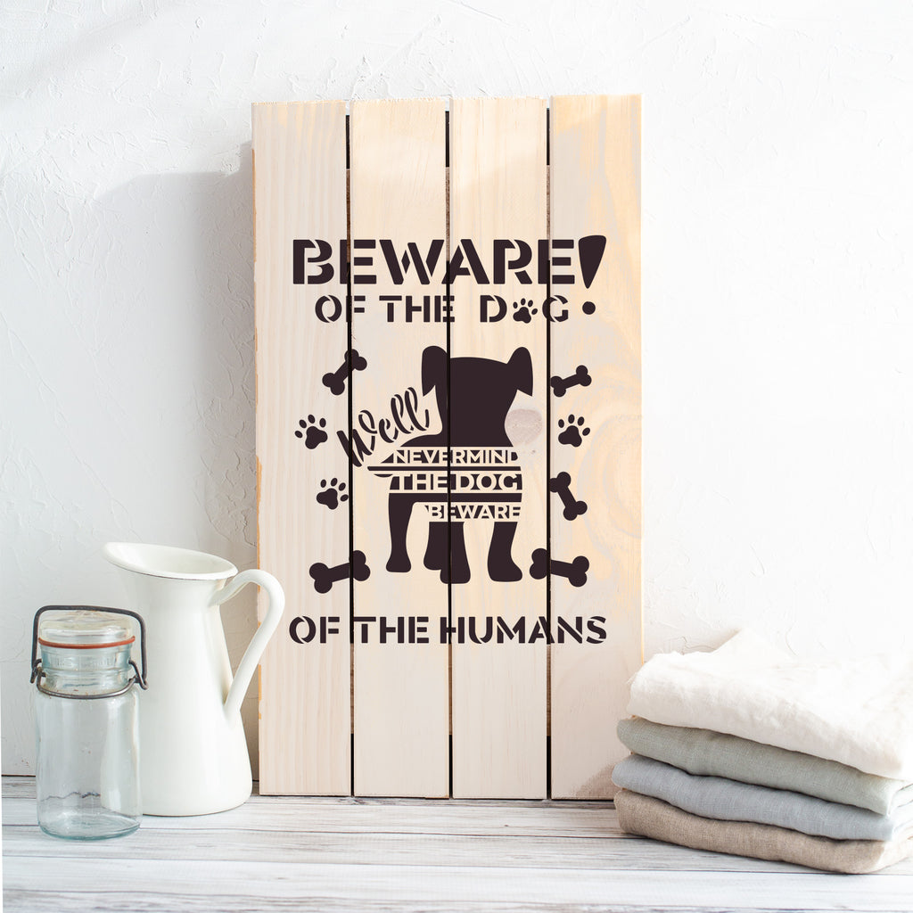 Beware Of Cute Dog Stencils - Stencil Revolution