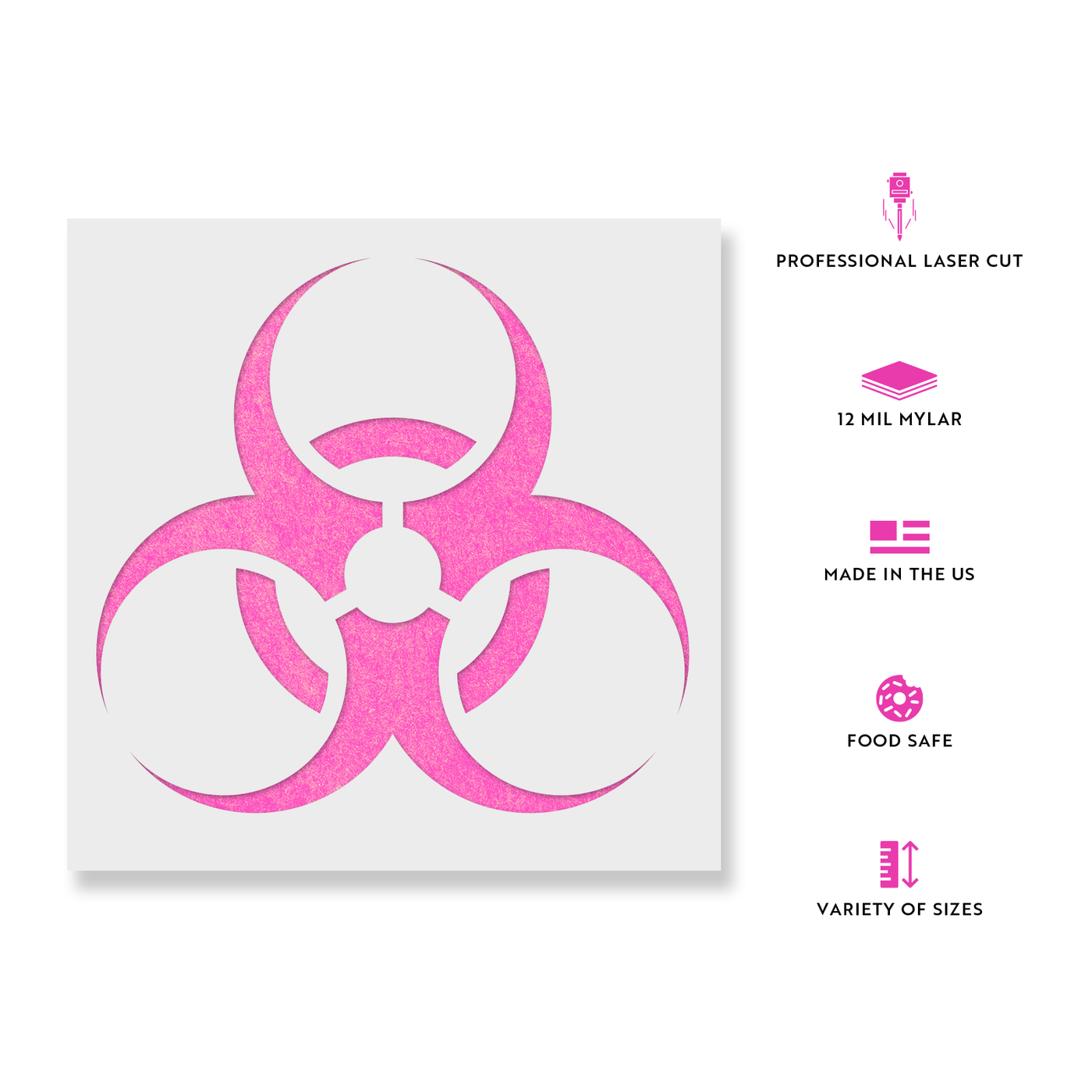 Biohazard Stencil for Industrial Marking – All stencils made in U.S.A.