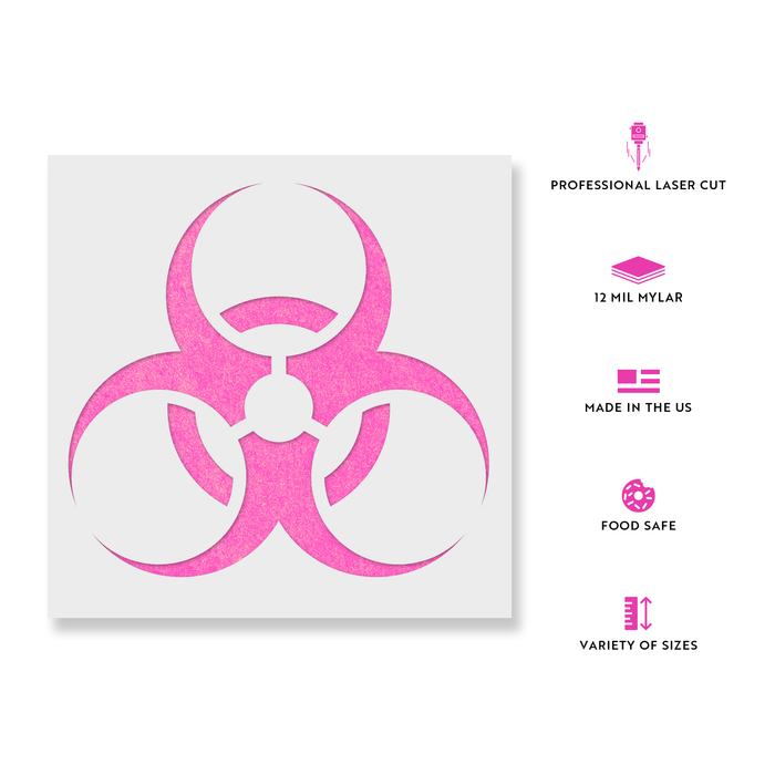 Biohazard Stencil for Industrial Marking – All stencils made in U.S.A.
