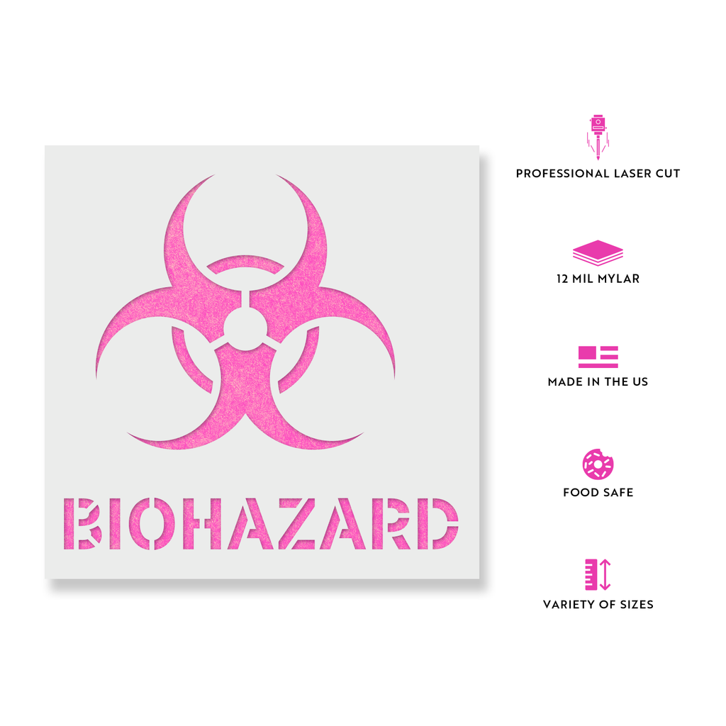 Biohazard Symbol Stencils - Stencil Revolution