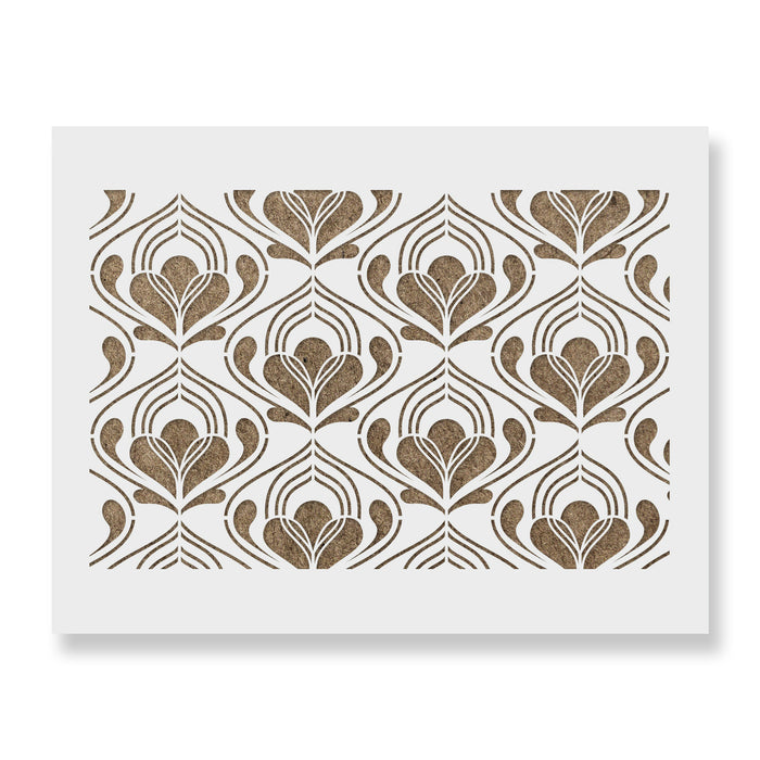 Bohemian Heart Pattern Wall Stencils - Stencil Revolution