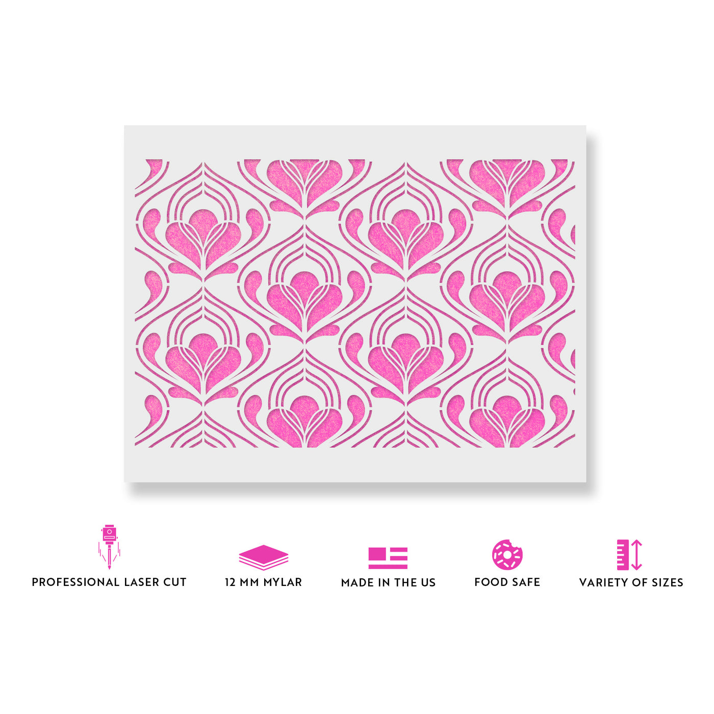 Bohemian Heart Pattern Wall Stencils - Stencil Revolution