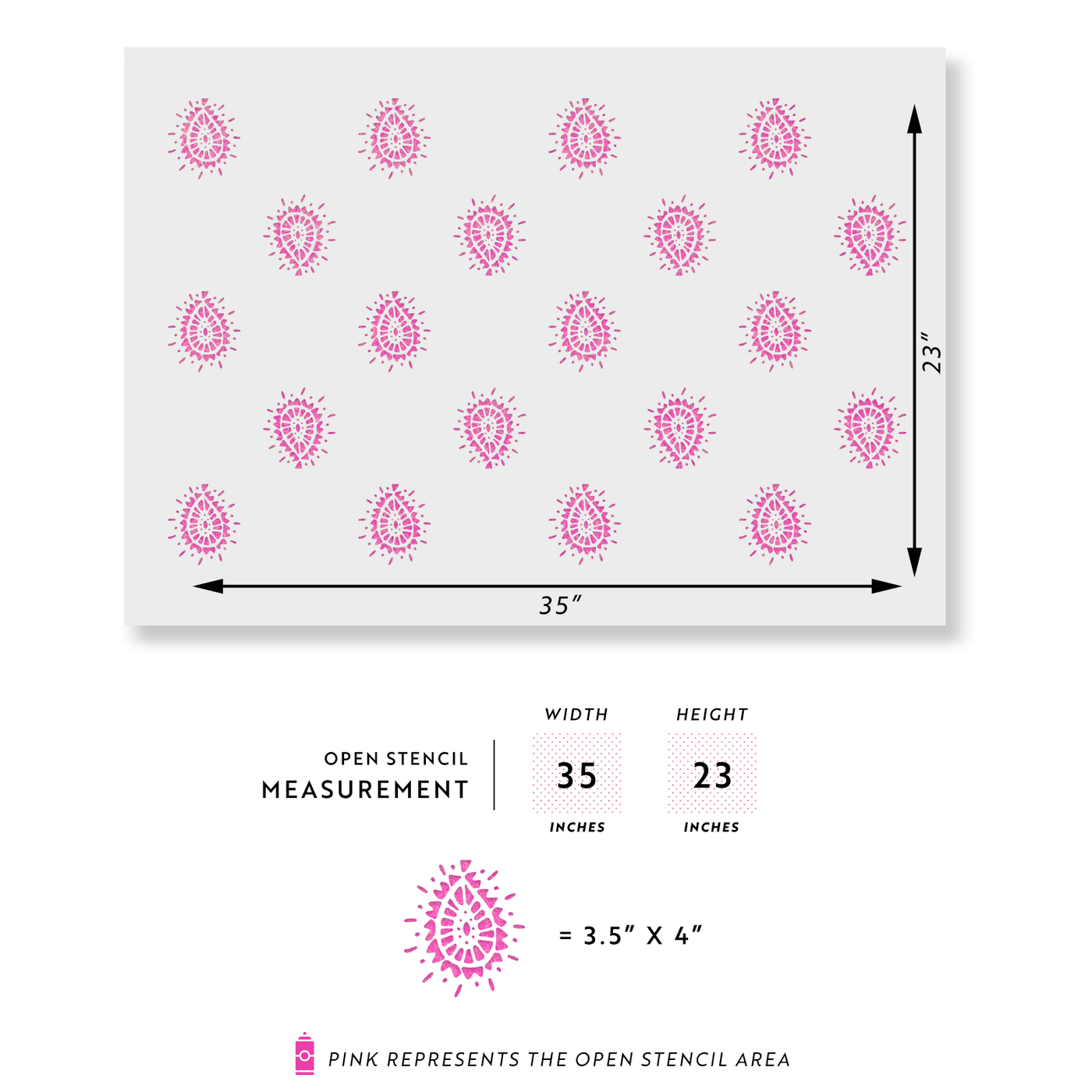 Boho Charm Pattern Wall Stencils - Stencil Revolution