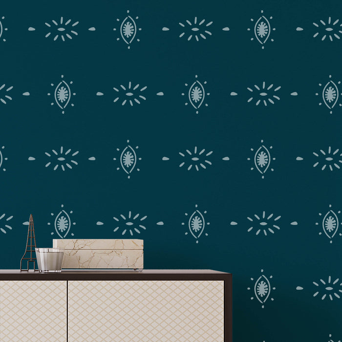Boho Eyes Pattern Wall Stencils - Stencil Revolution