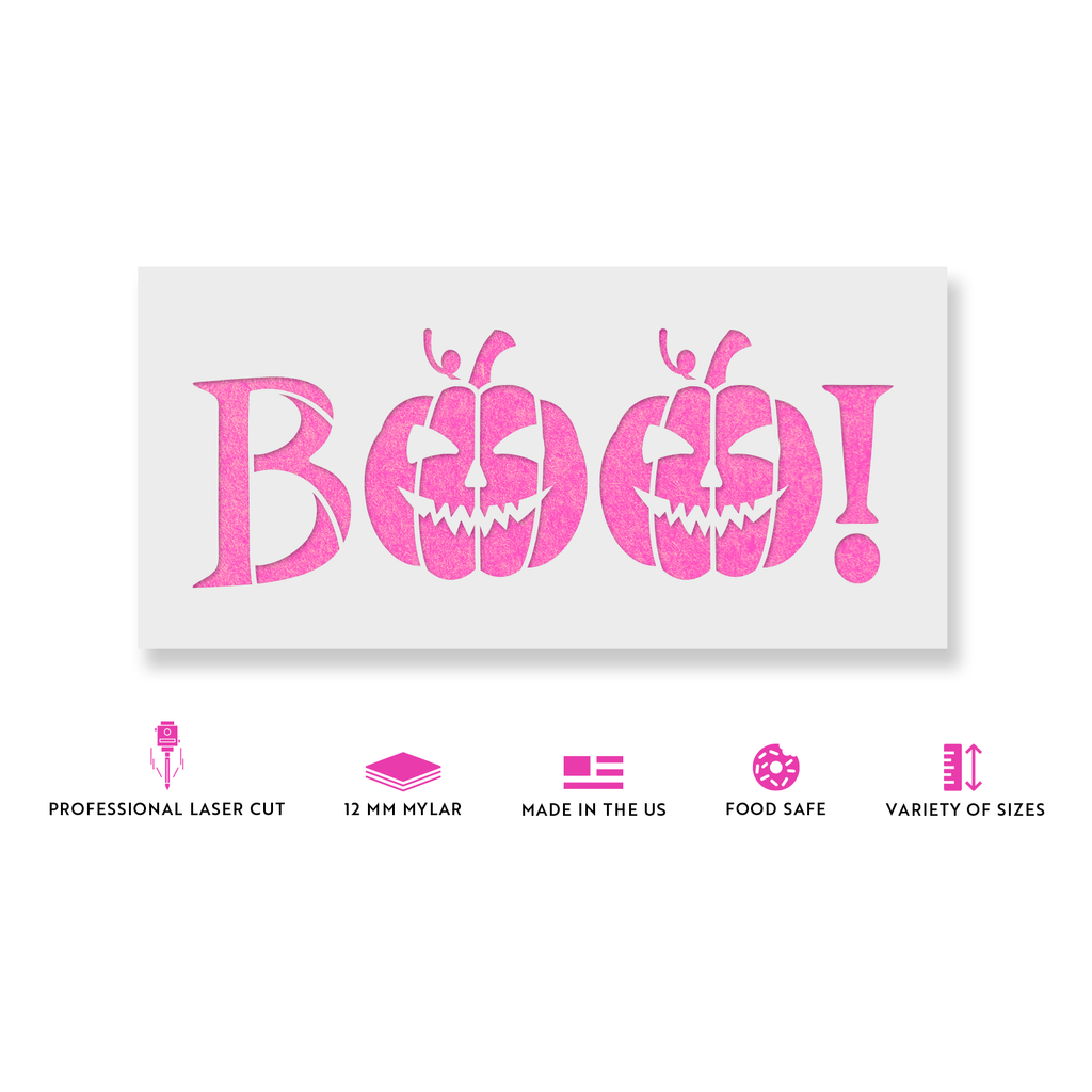 Boo Pumpkin Stencils - Stencil Revolution