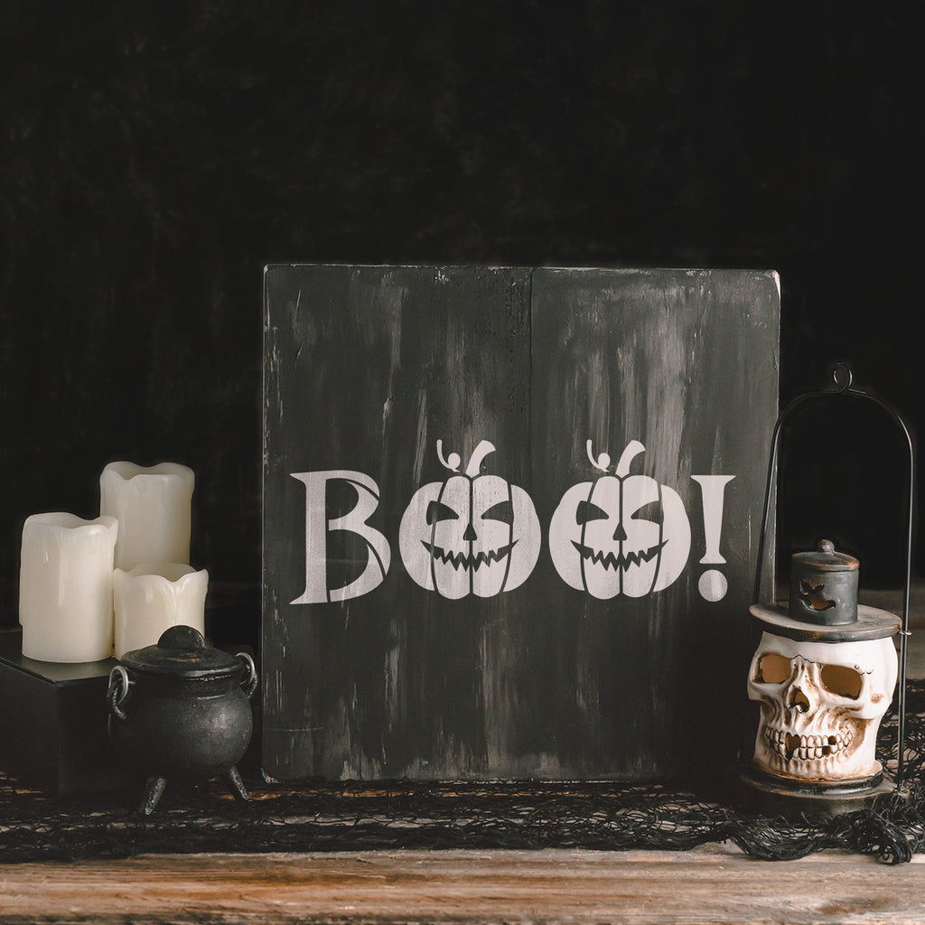 Boo Pumpkin Stencils - Stencil Revolution
