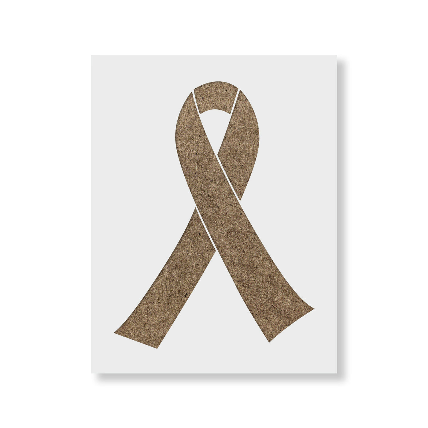Breast Cancer Ribbon Stencil - Laser-Cut Mylar