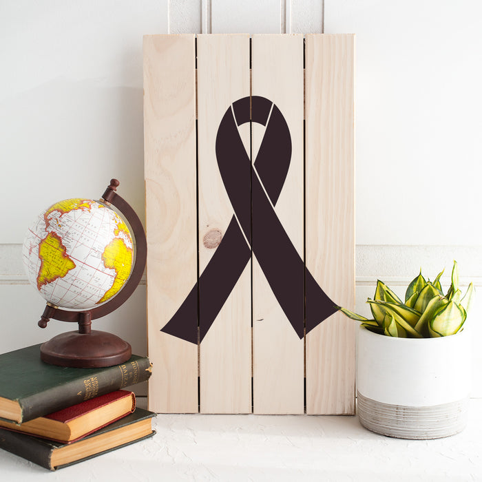 Breast Cancer Ribbon Stencil - Laser-Cut Mylar