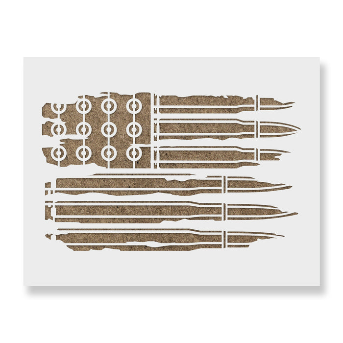 Bullets American Flag Stencils - Stencil Revolution