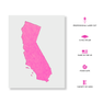 California State Stencil - Laser-cut California Stencil – Show your ...