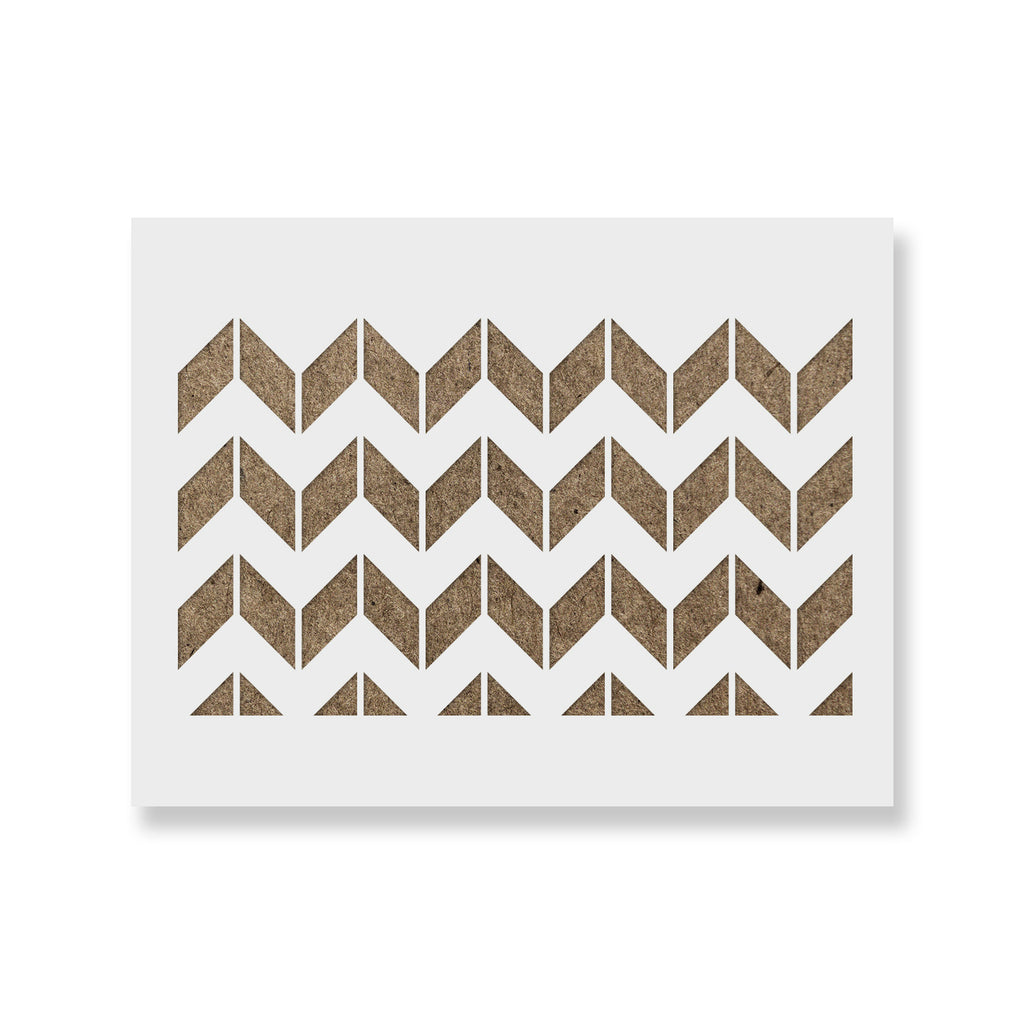 Chevron Horizontal Stencils - Stencil Revolution