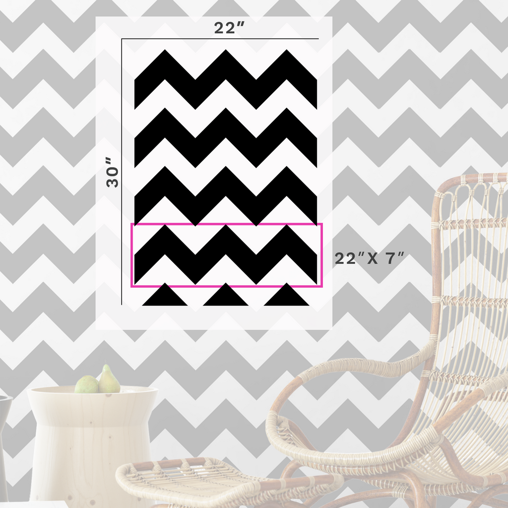 Printable Chevron Stencil Craft