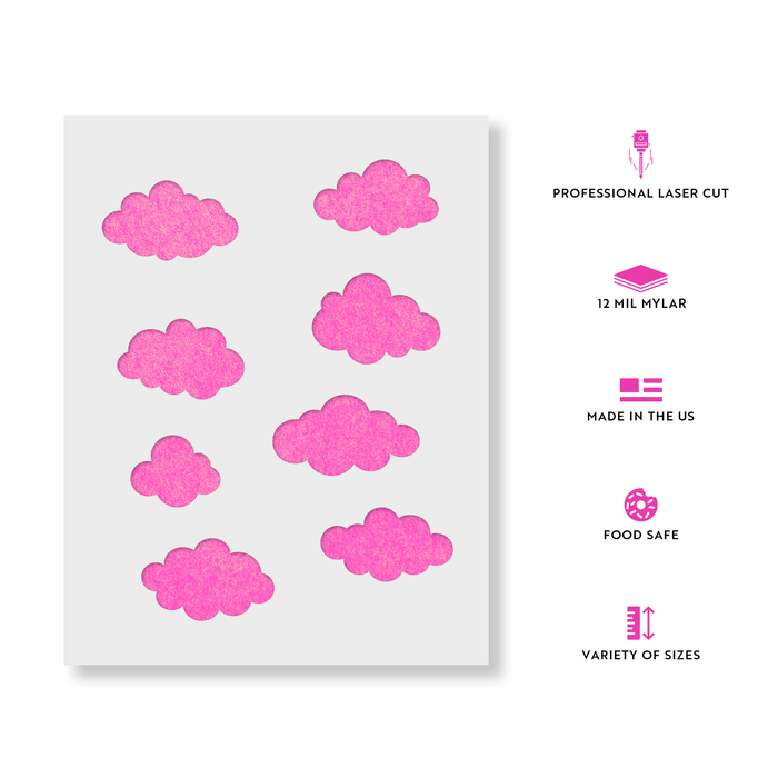 Clouds Stencil - Stencil of the Clouds for a Sky Theme