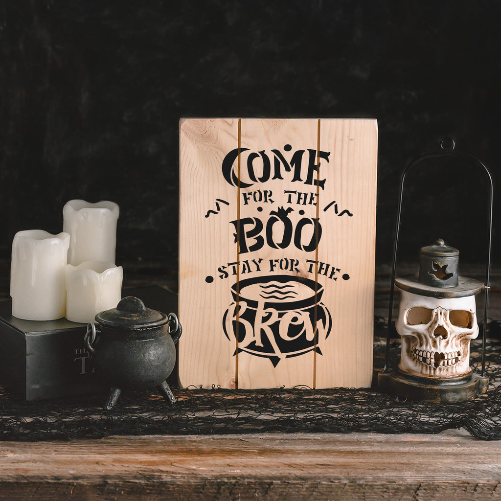 Come for The Boo Stencil