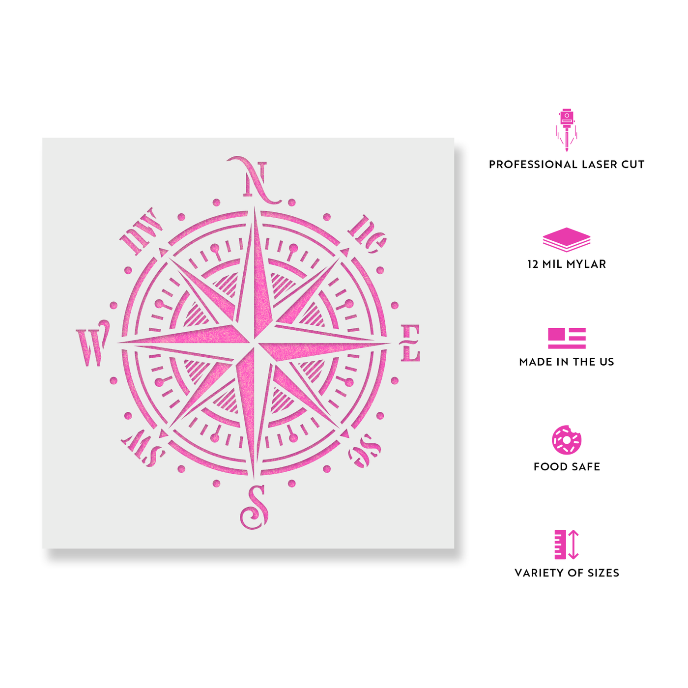 Compass Rose Stencils - Stencil Revolution