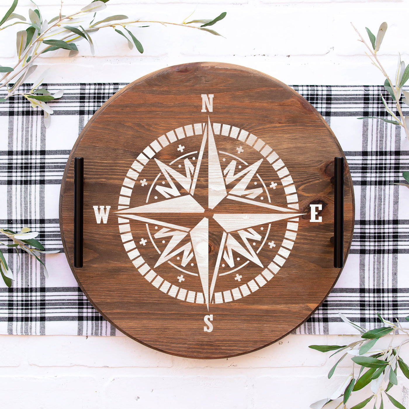Compass Stencil Design - Nautical Compass Stencils - Beach Stencil
