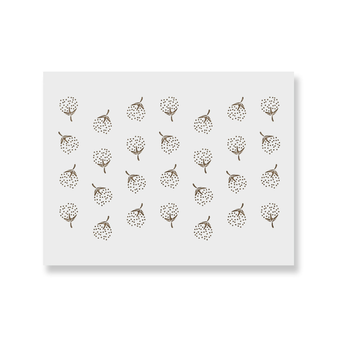 Cotton Pattern Wall Stencils - Stencil Revolution