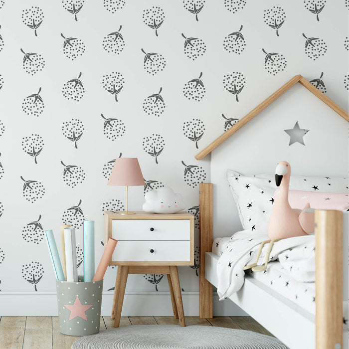 Cotton Pattern Wall Stencils - Stencil Revolution