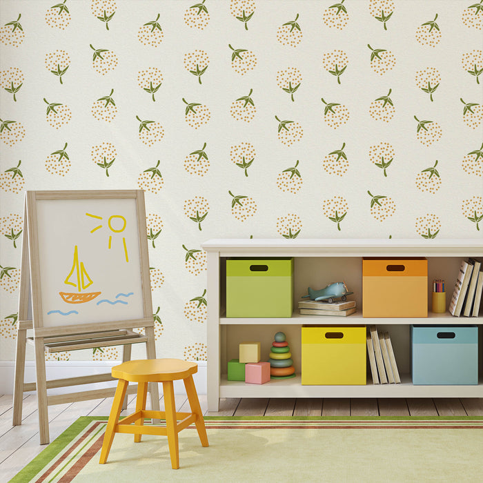 Cotton Pattern Wall Stencils - Stencil Revolution