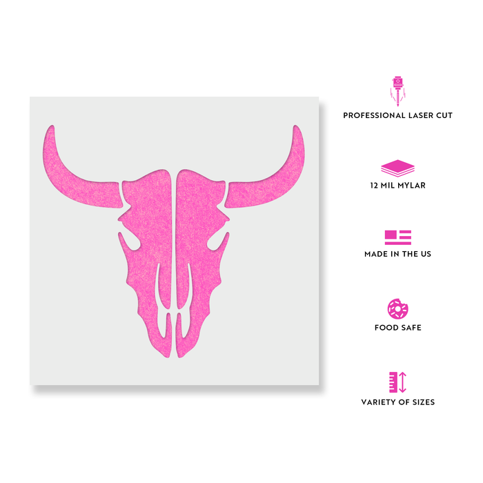 Cow Skull Stencils - Stencil Revolution