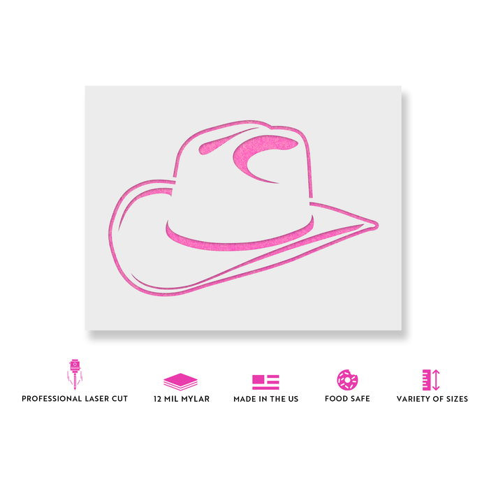 Cowboy Hat Stencil, Stencils for Country Cowboy Theme Crafts