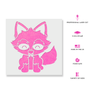 Cute Fox Stencils - Stencil Revolution