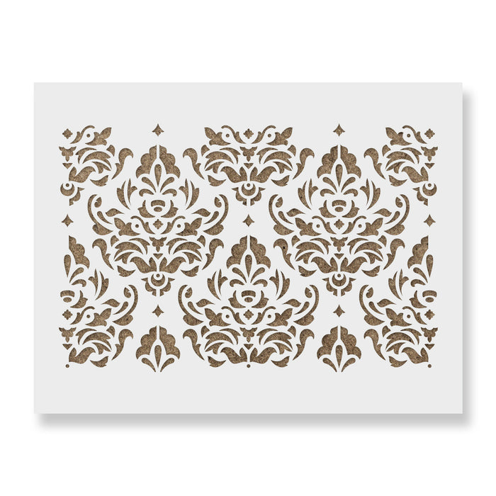 Damask Stencil Pattern for Home Decor and Interior Design Work